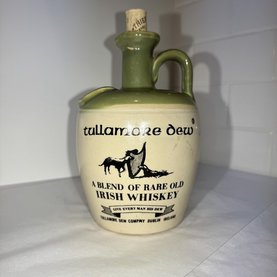 Vintage Tullamore Dew Old Uisge Baugh Blended Irish Whiskey Jug W/o ...