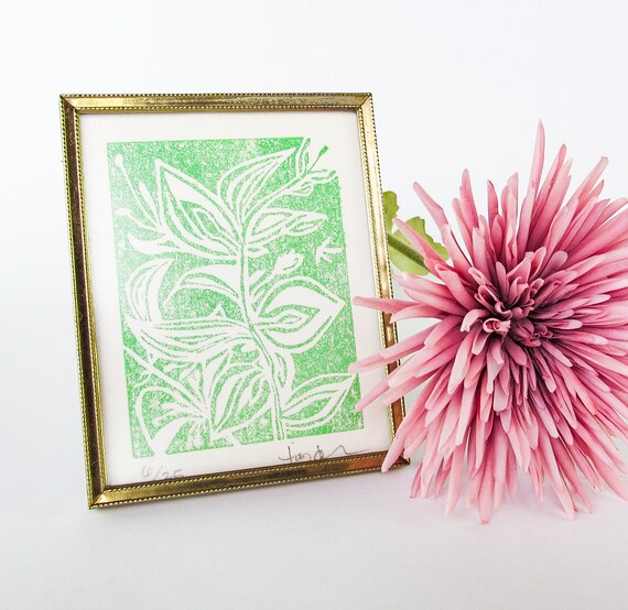 Botanical Linocut Relief Print Signed Edition of 25 in | Etsy