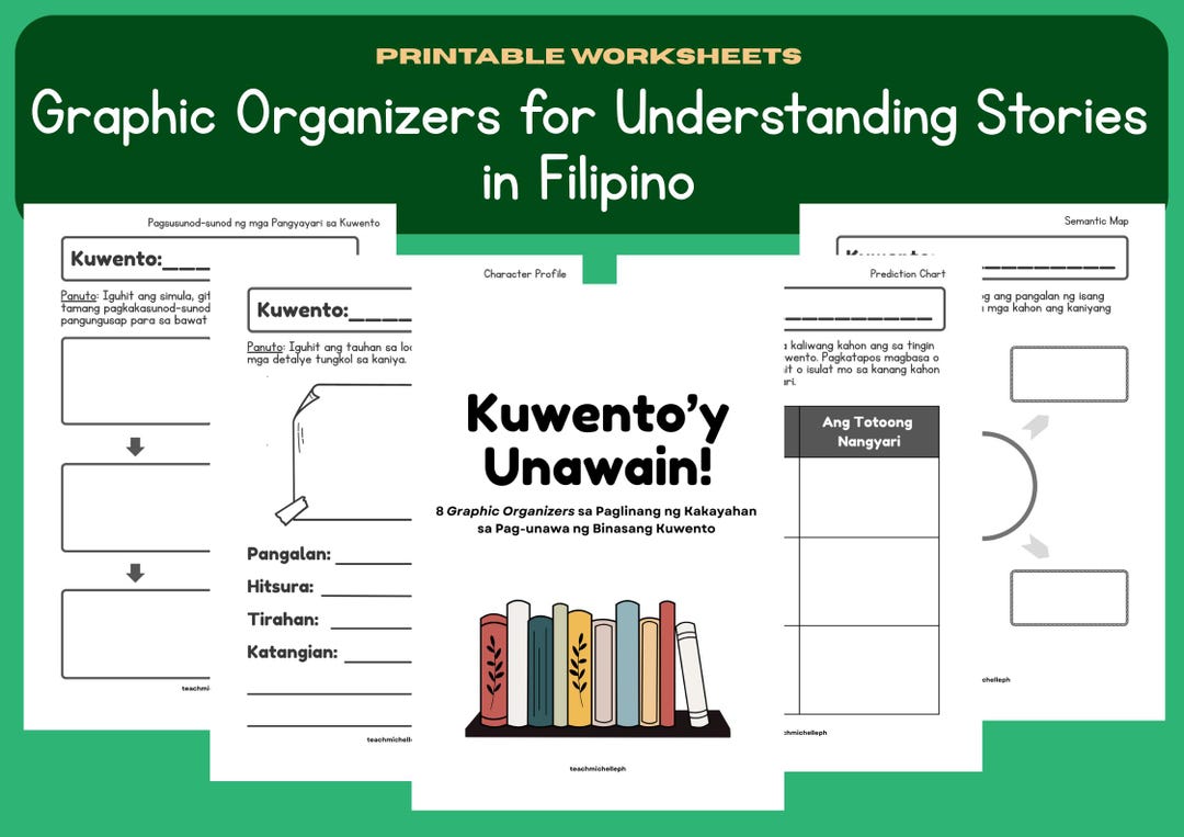 Graphic Organizers for Understanding Stories in Filipino - Etsy