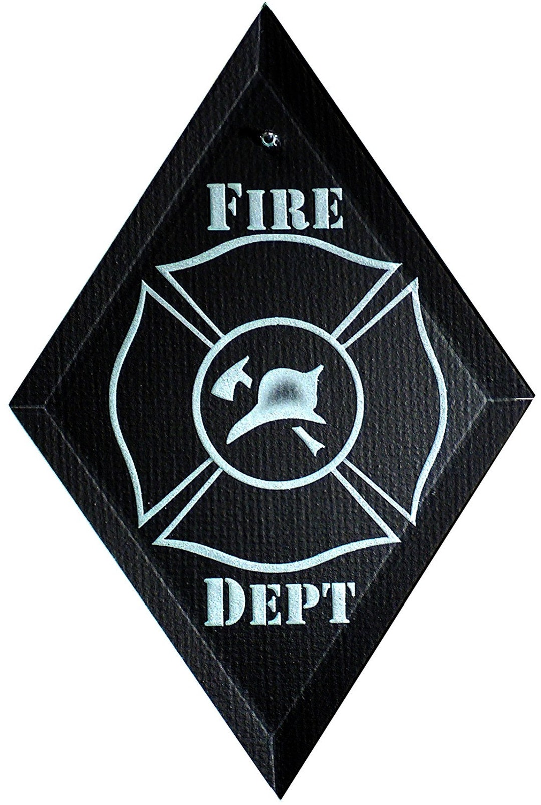Carved Glass Fire Department Symbol Hanging Suncatcher - Etsy