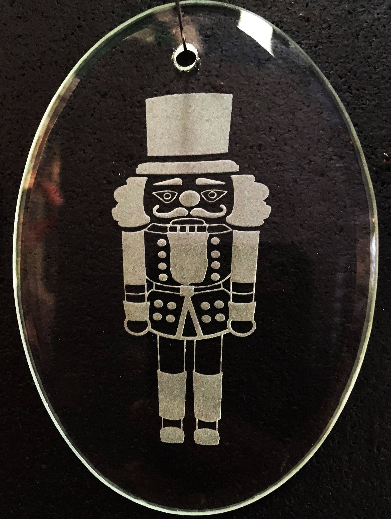 Carved Glass Nutcracker Ornament - Etsy