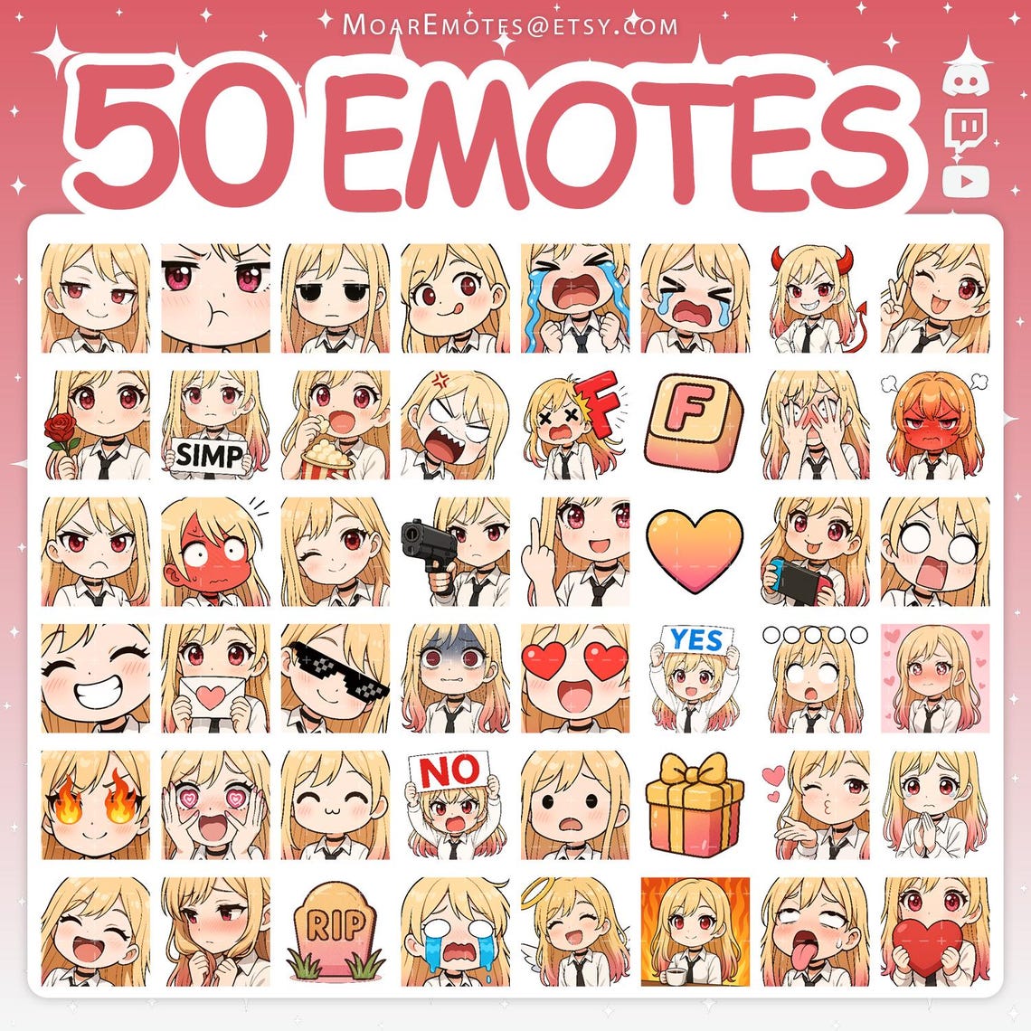 Emotes de cosplay, emoticonos de Twitch, emoticonos de chibi ...