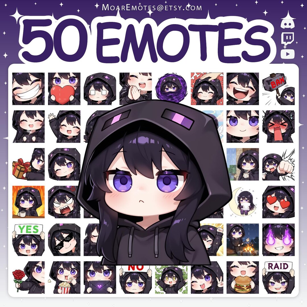 Twitch Emotes | Emote Pack With 50 Gamer Emotes for Twitch Stream ...