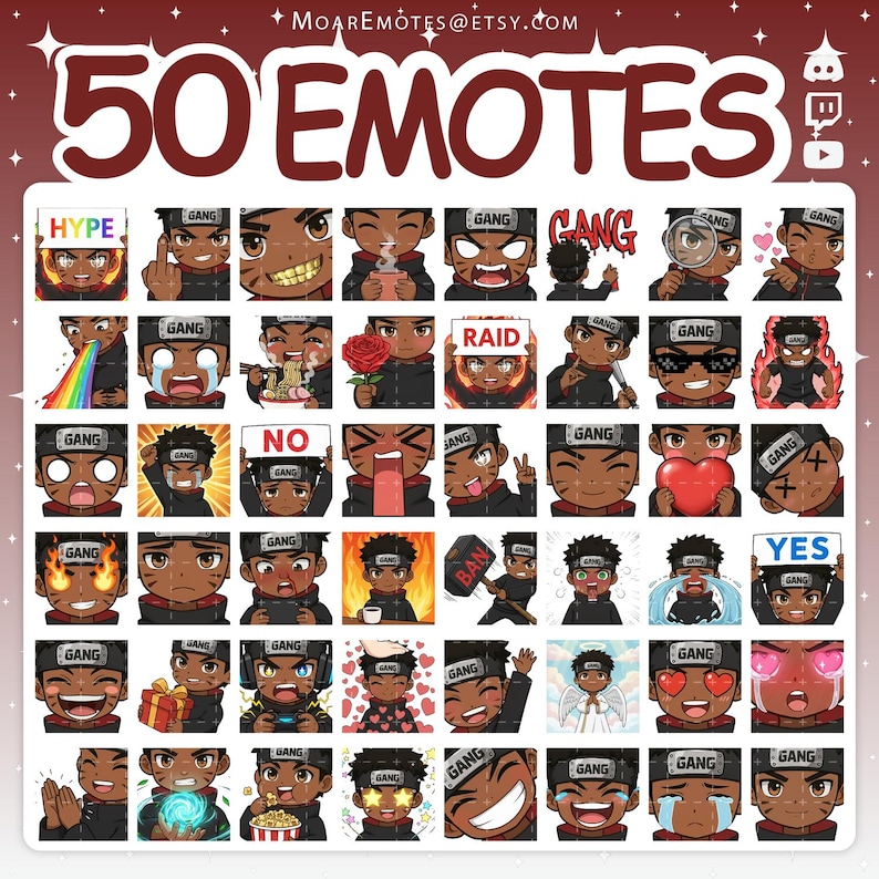 Anime Emotes, Twitch Emotes, Ninja Emotes, Discord Emotes, Shinobi ...