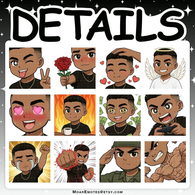 Twitch Emotes | Emote Pack With 50 Cool Emotes for Twitch Stream ...