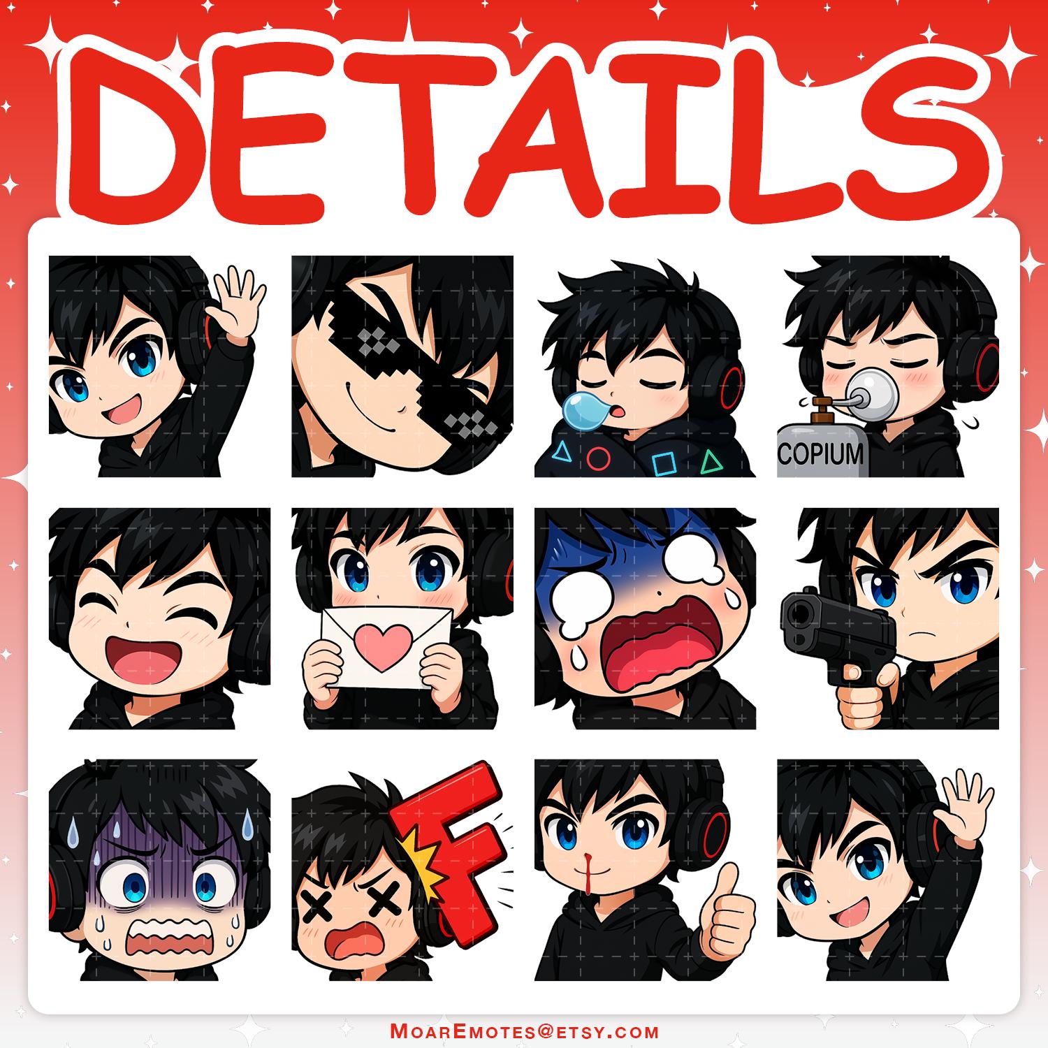 Twitch Emotes | Emote Pack With 50 Gamer Emotes for Twitch Stream ...