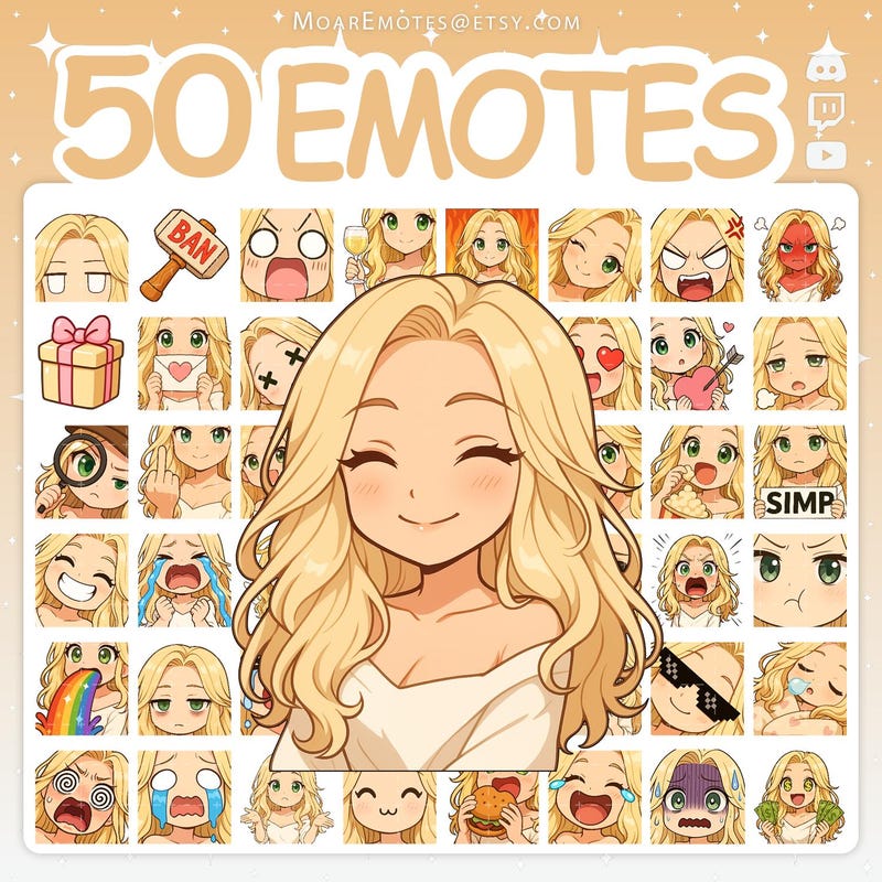 Flower Emote Girl - Etsy UK