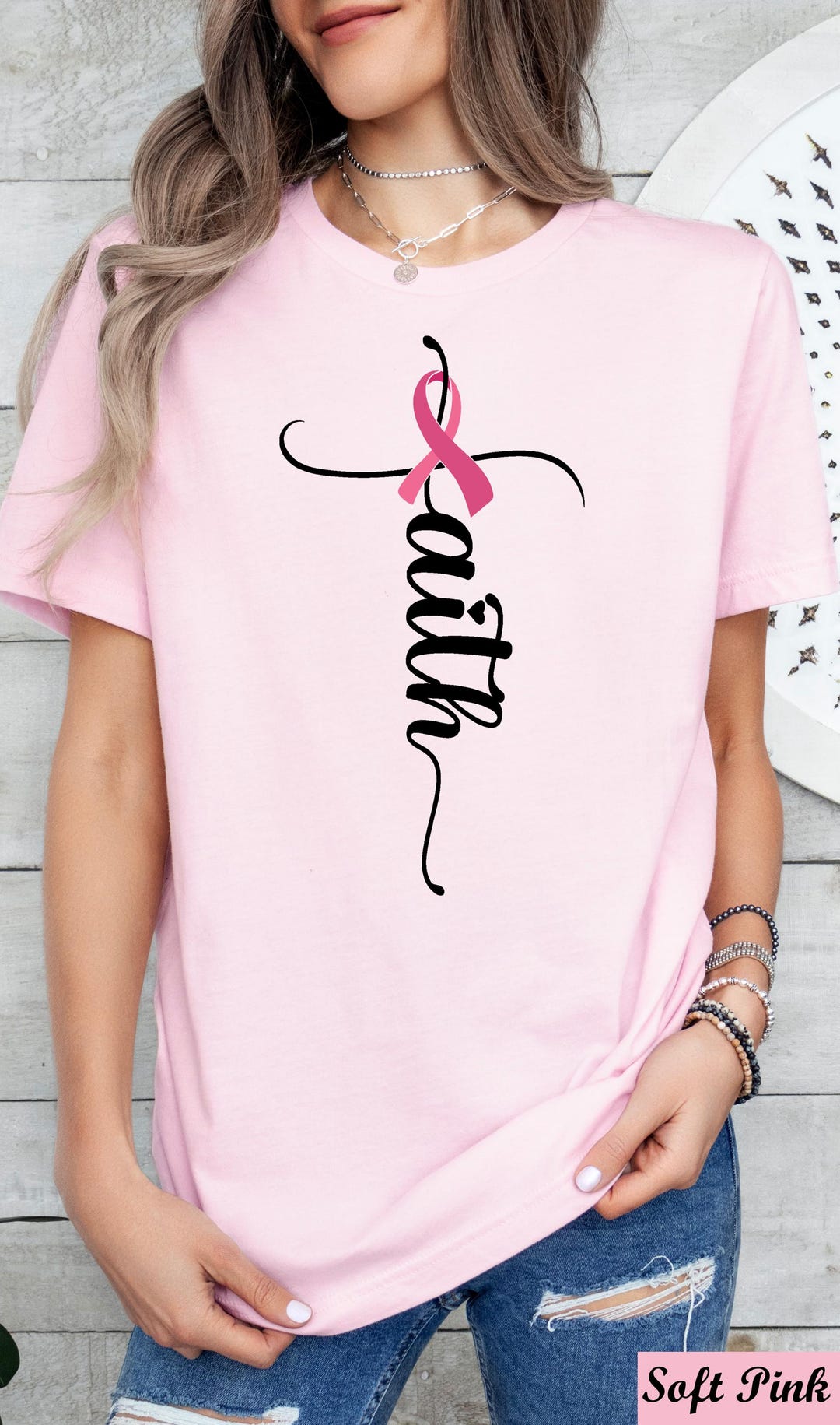 Faith Jesus Cross Breast Cancer Support Shirt,heal Cancer Awareness ...