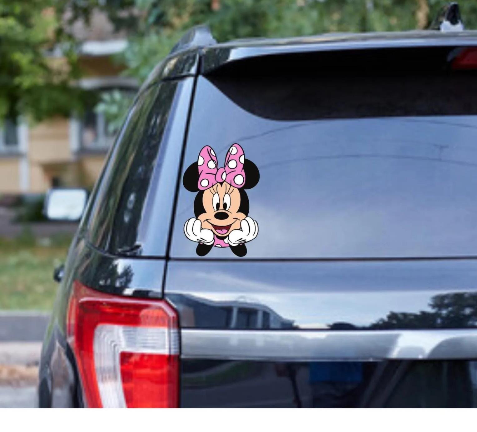 Minnie Mouse Smile Peekaboo P Peeking Car Window Decals, Bumper ...