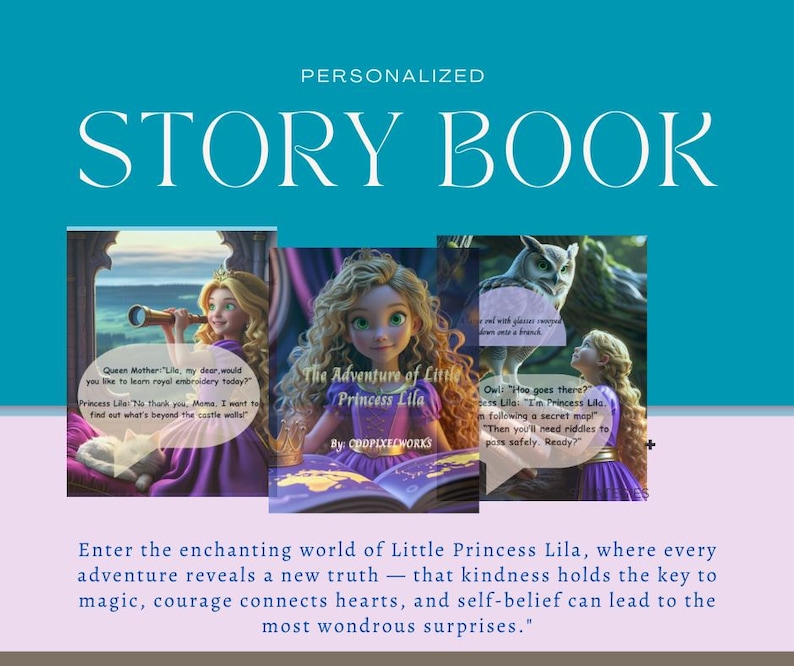 Personalized Story Book for Kids-custom Name Princess Story Book - Etsy