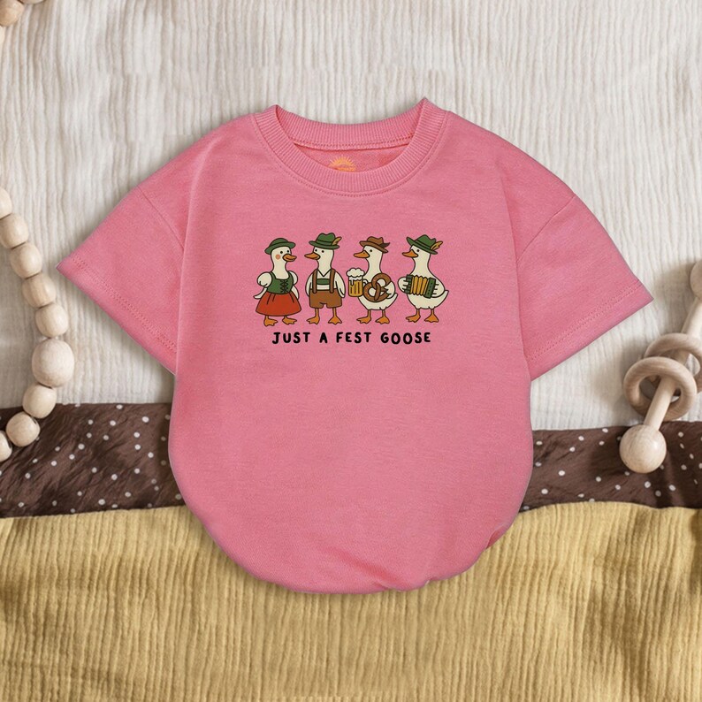 Oktoberfest Goose Baby Romper, Just A Fest Goose Baby Outfit, Funny ...