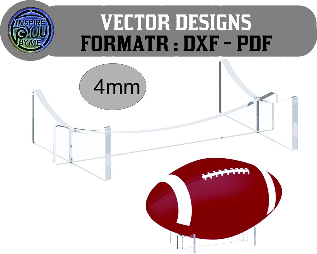 Acrylic Football Display Stand: Rugby Ball & Sports Glove Holder ...