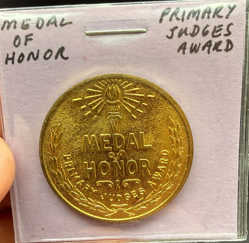 Vintage “medal of Honor” Primary Judges Award Brass School Medal - Etsy