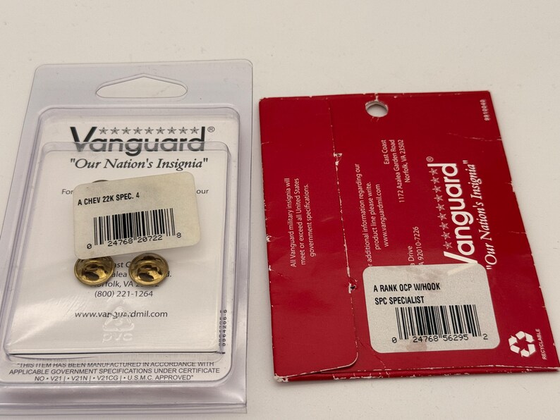 U.S. Army Specialist Rank Insignia Set – Vanguard Metal Pins & OCP ...