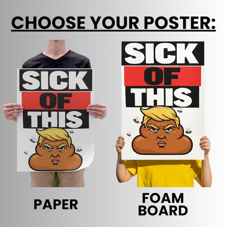 50501 Protest Poster, Foam Board or DIY Poster, Sick of This Sh*t, Anti ...
