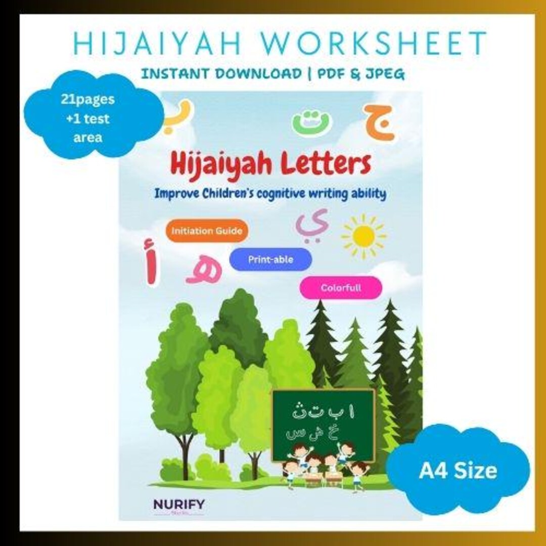 Printable Hijaiyah Alphabet for Kids – Fun & Colorful Arabic Letters ...