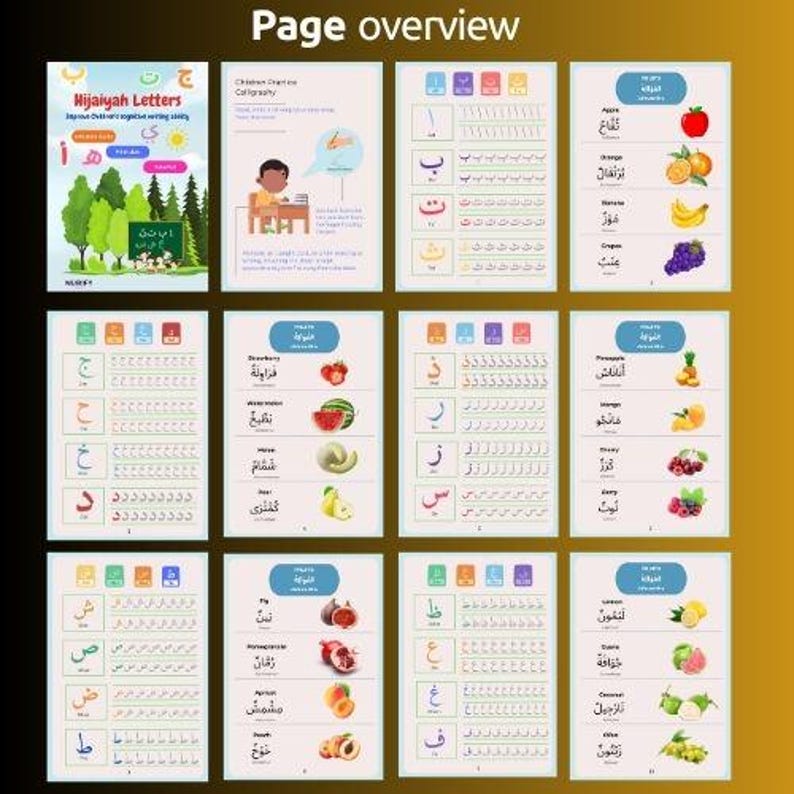 Printable Hijaiyah Alphabet for Kids – Fun & Colorful Arabic Letters ...