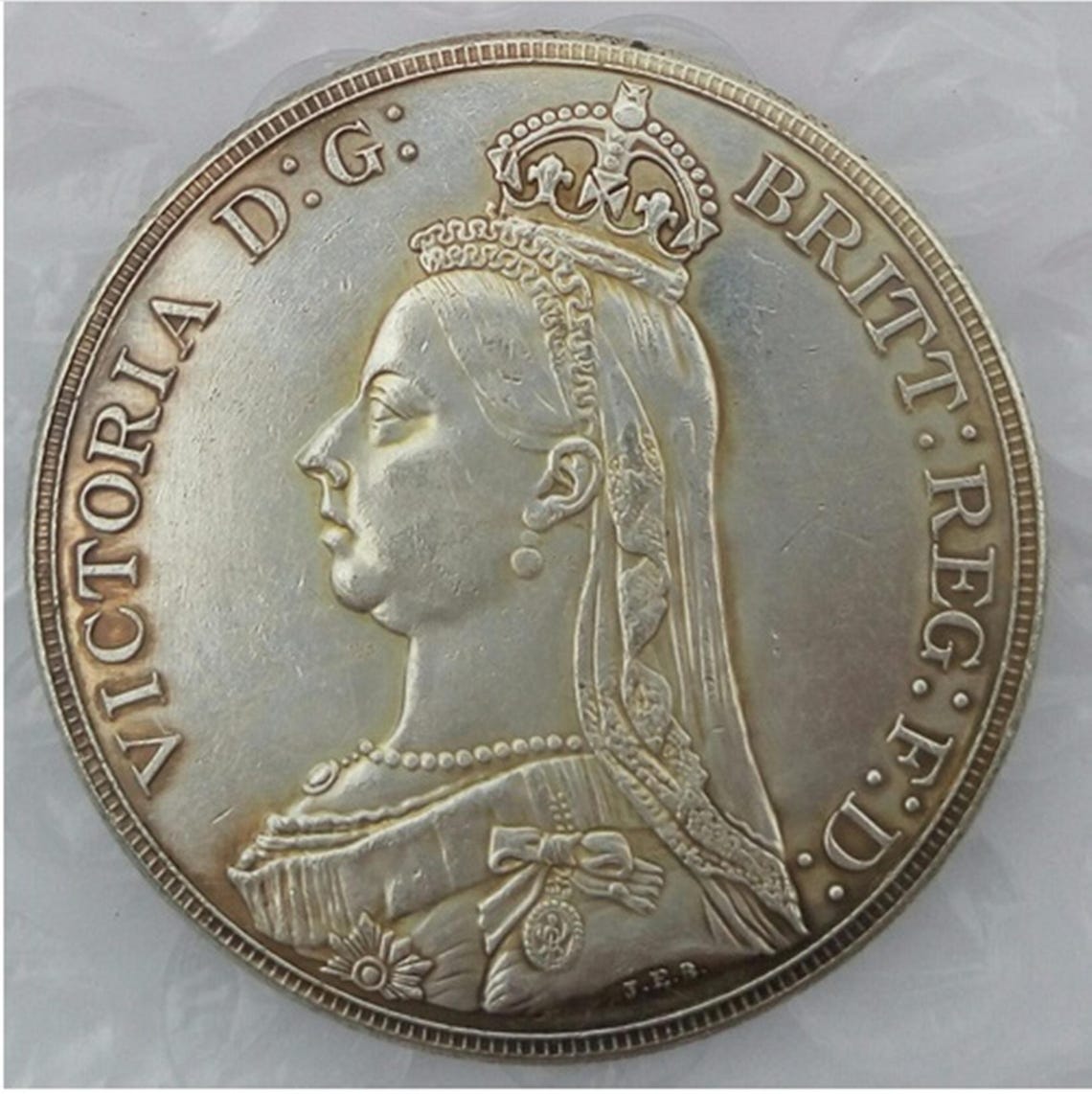 Rare 1888 UK United Kingdom Victoria Jubilee Head Silver Color Coin ...