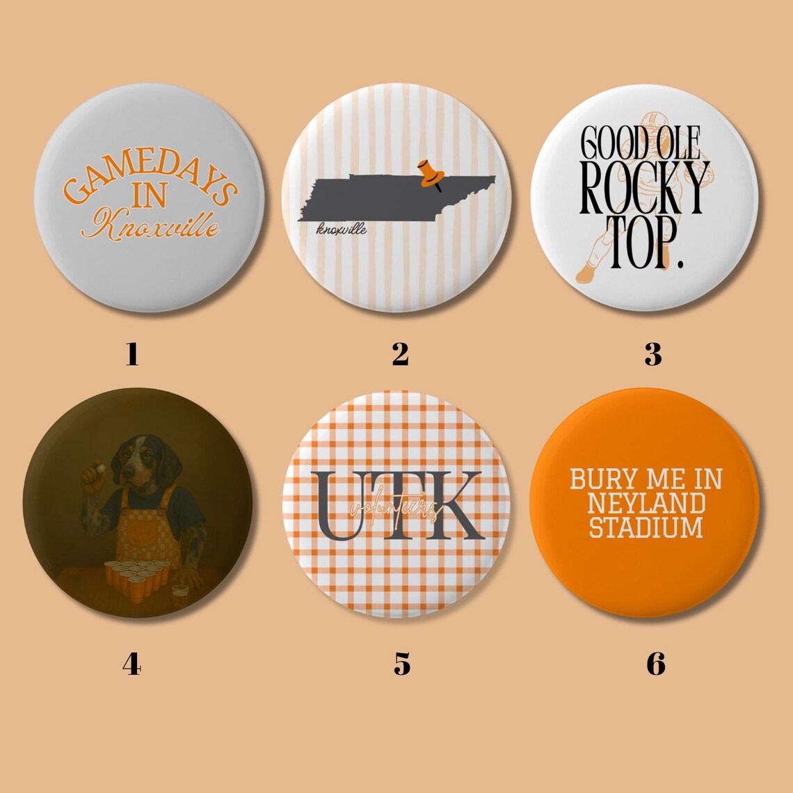 UTK Gameday Pins - Etsy