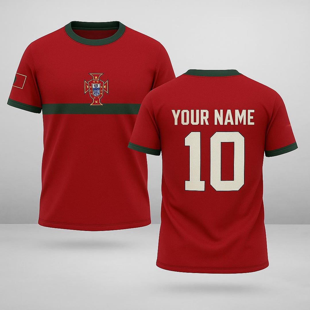 Custom Portugal Flag Jersey With Name and Number, Personalized ...
