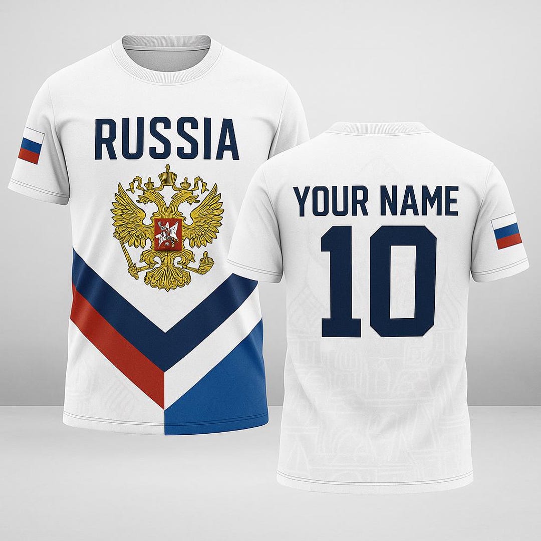 Custom Russia Flag Jersey With Name and Number, Personalized Russian ...
