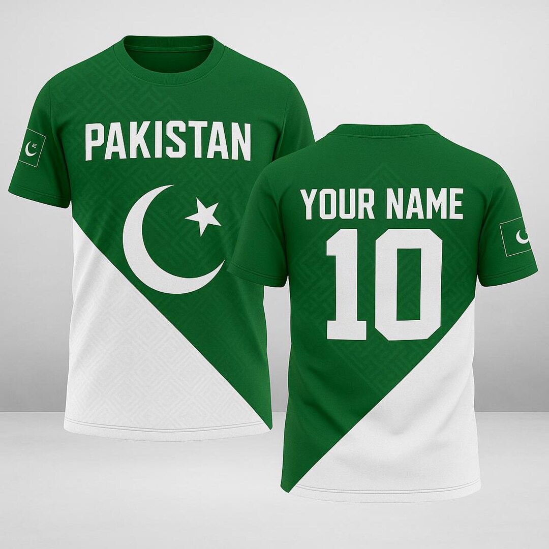 Custom Pakistan Flag Jersey With Name and Number, Personalized ...