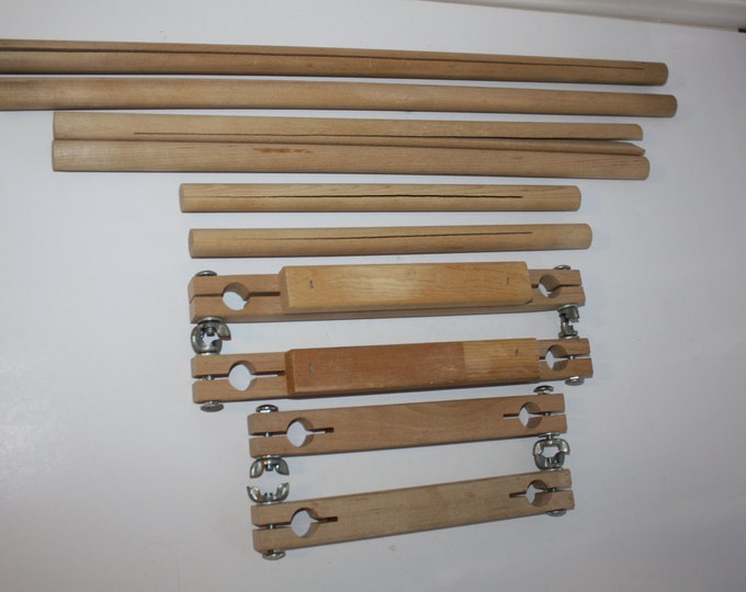 F A Edmunds Split Rail Scroll Frame Set Hardwood 6" & 9" Spreader Rails ...