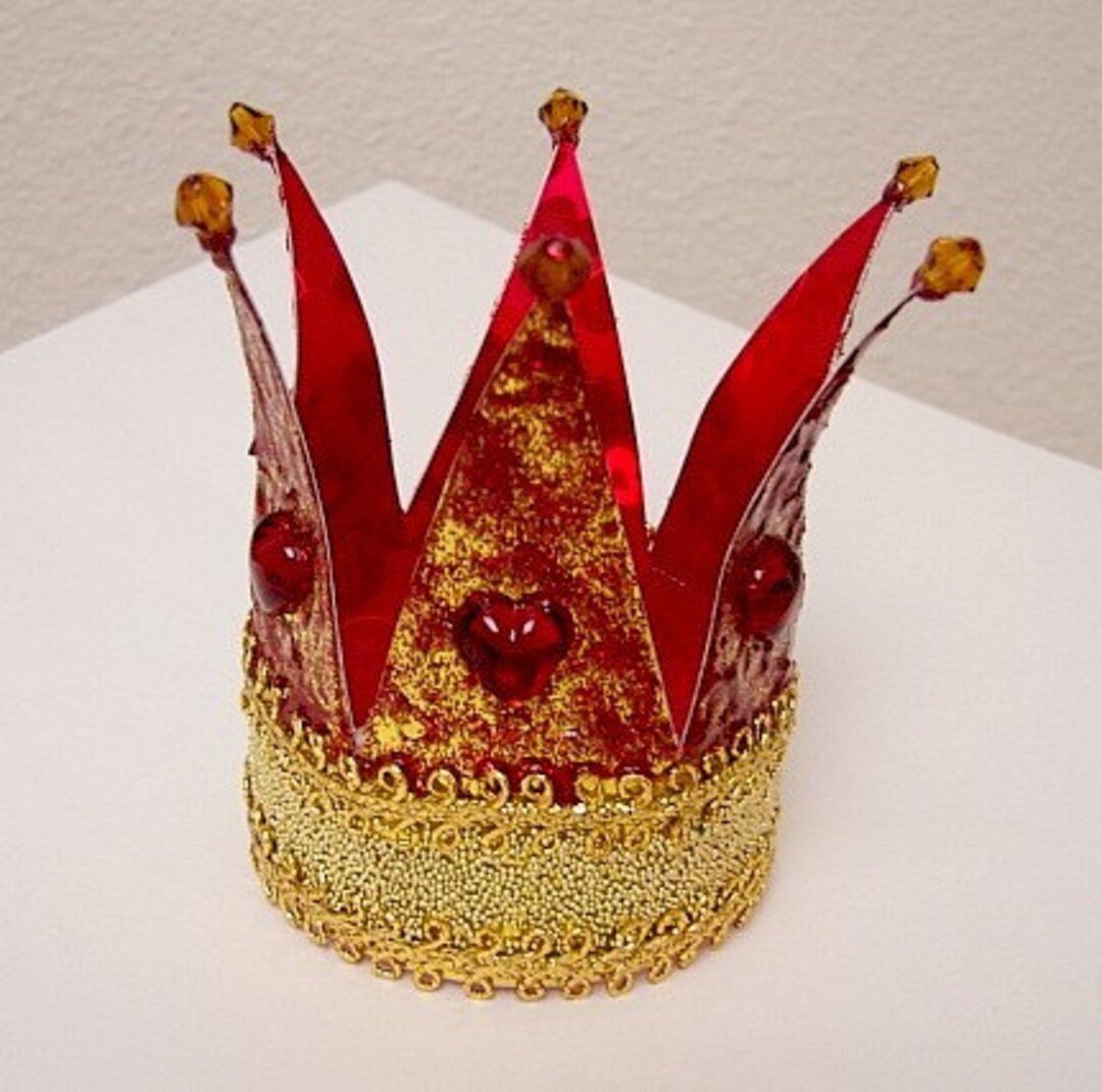 Red Queen Crown and Cake Toppers-(made by Request) OOAK - Etsy