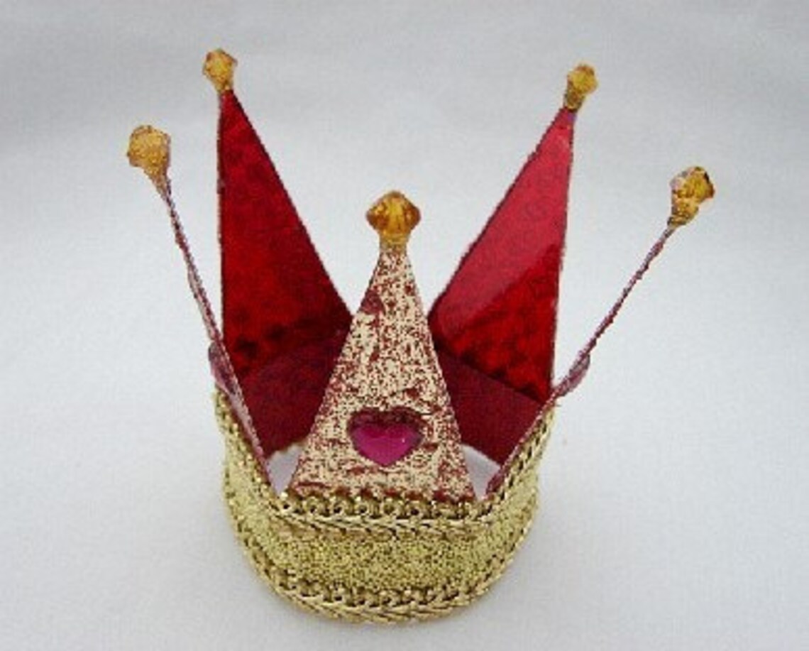 Red Queen Crown and Cake Toppers-(made by Request) OOAK - Etsy