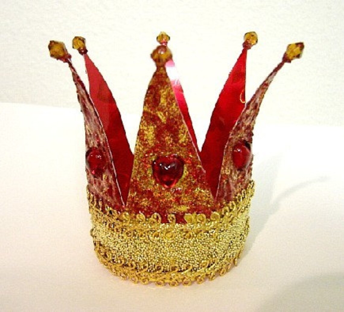 Red Queen Crown and Cake Toppersmade by Request OOAK - Etsy