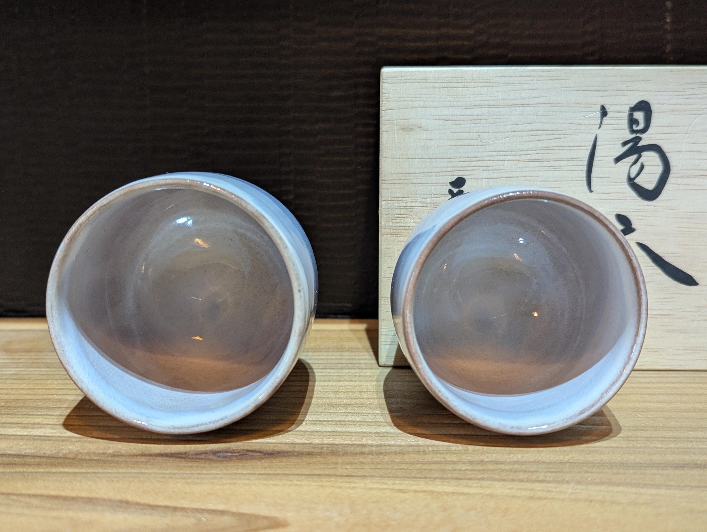 Handmade Japanese Tea Cup Set – Hagi Ware – Soft Purple & Pink – Wabi ...