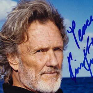 Kris Kristoffersion Signed 8x10 Photo (peace) - Etsy
