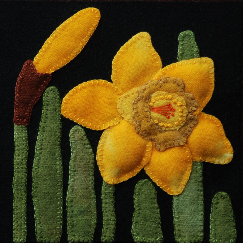 Daffodil Quilt Block - Etsy