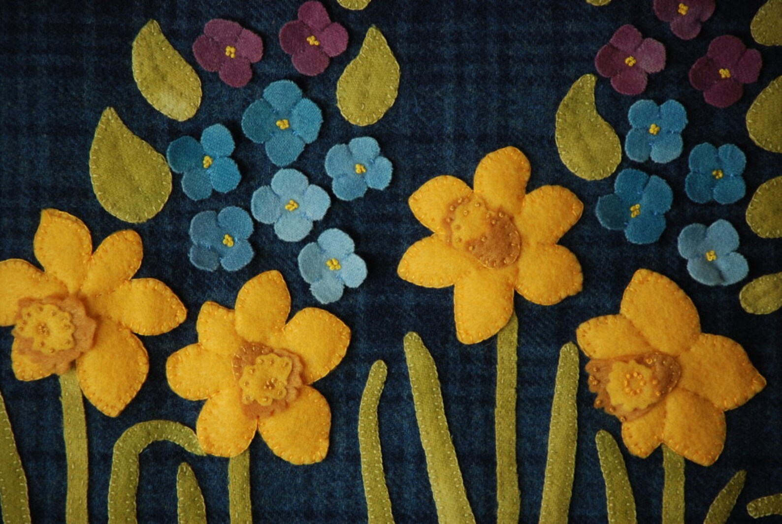 Wool Applique Downloadable PDF E-pattern spring - Etsy