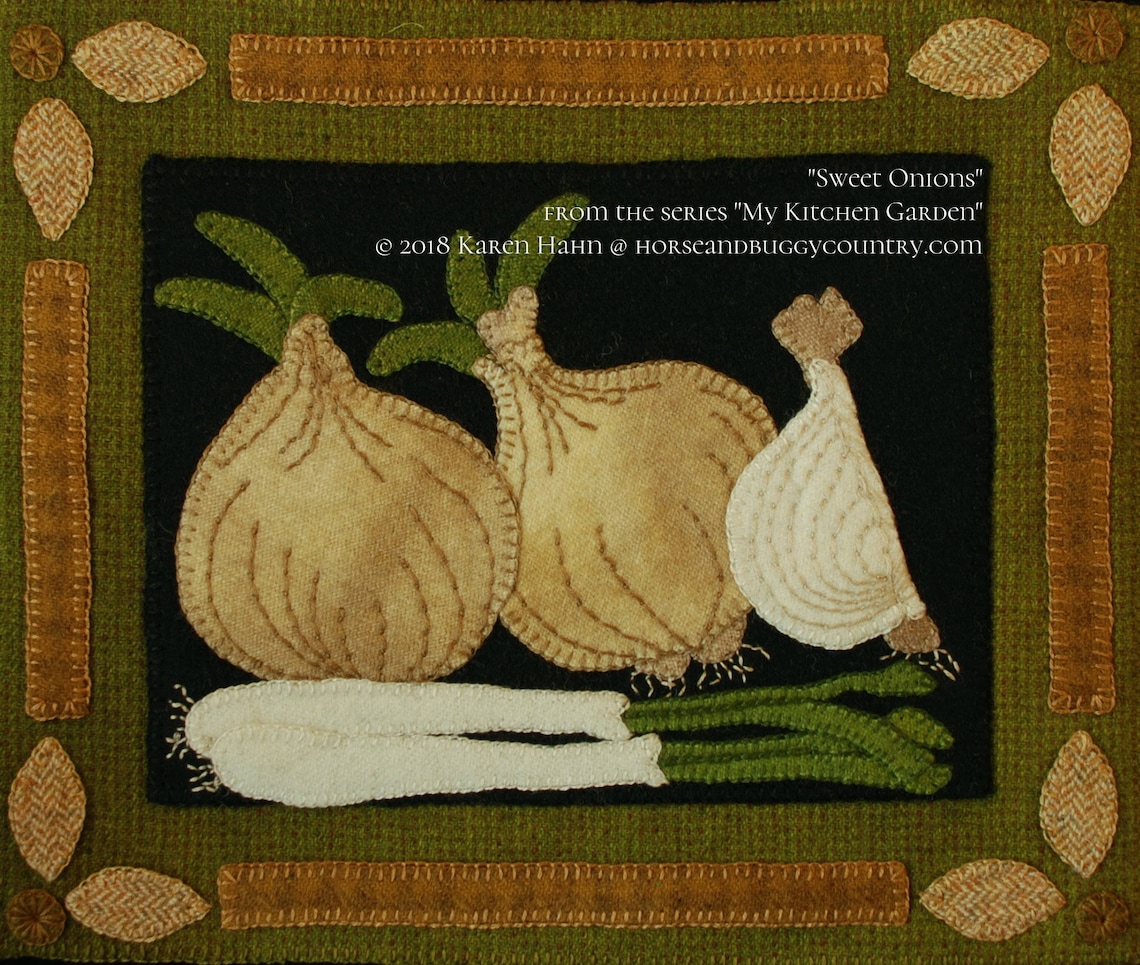 Wool Applique PATTERN &/or KIT sweet Onions From - Etsy