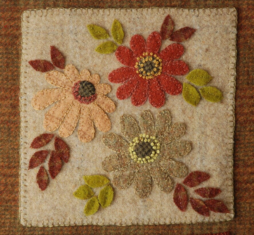 Wool Applique PATTERN KIT fall is Coming Wall - Etsy