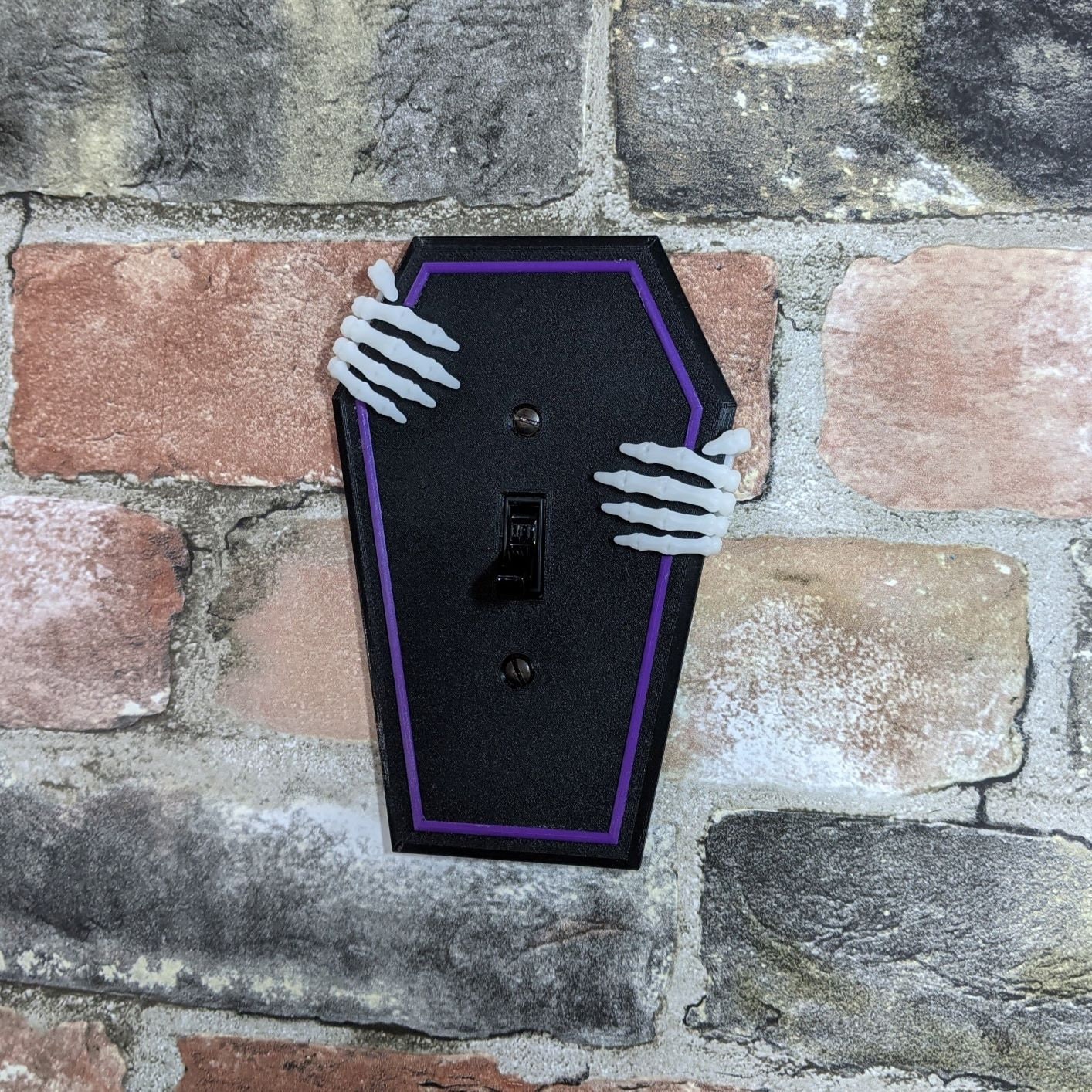 Spooky Fun Coffin Light Switch Cover With Skeleton Hands - Etsy