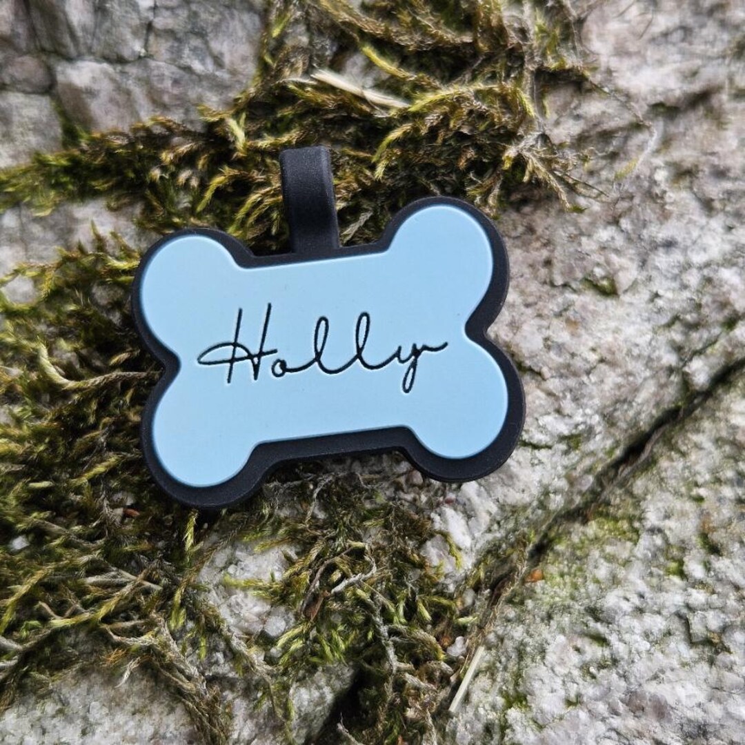 Silicone Dog Tag Bone, Personalized Dog Tag, Silent Dog Tag, Dog Tag ...