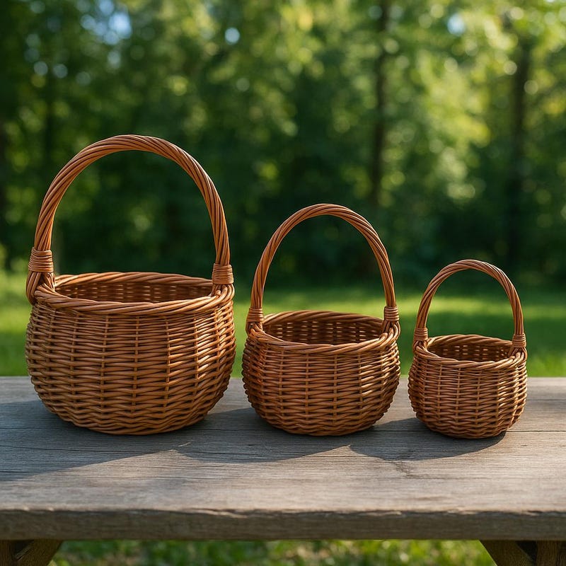 Small Wicker Basket - Etsy