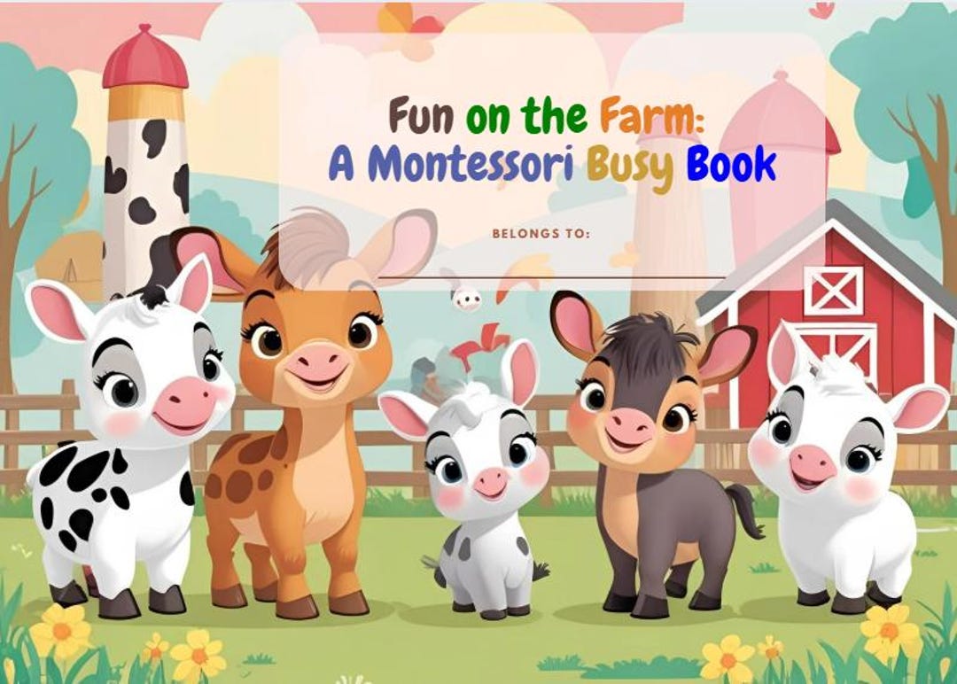 Farm Animals Activity Book: Montessori Learning Binder (printable PDF ...