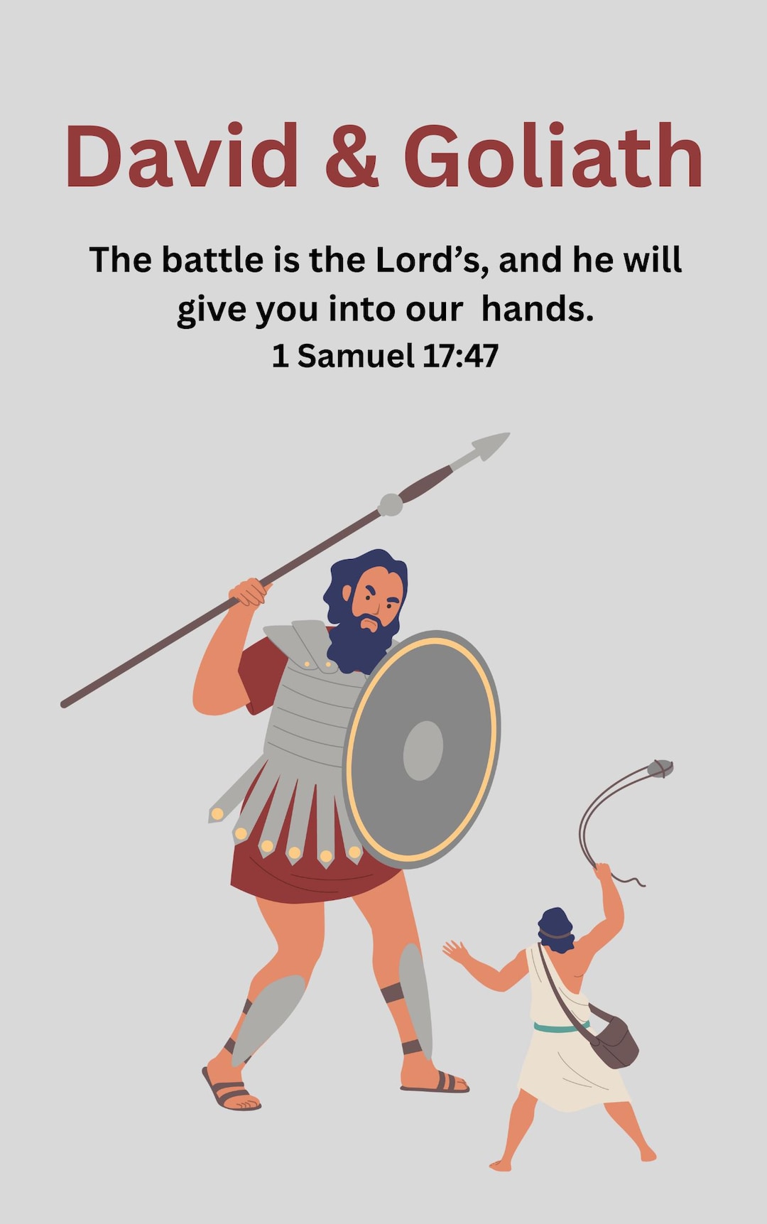 David and Goliath Sunday School Lesson | Printable Bible Lesson for ...