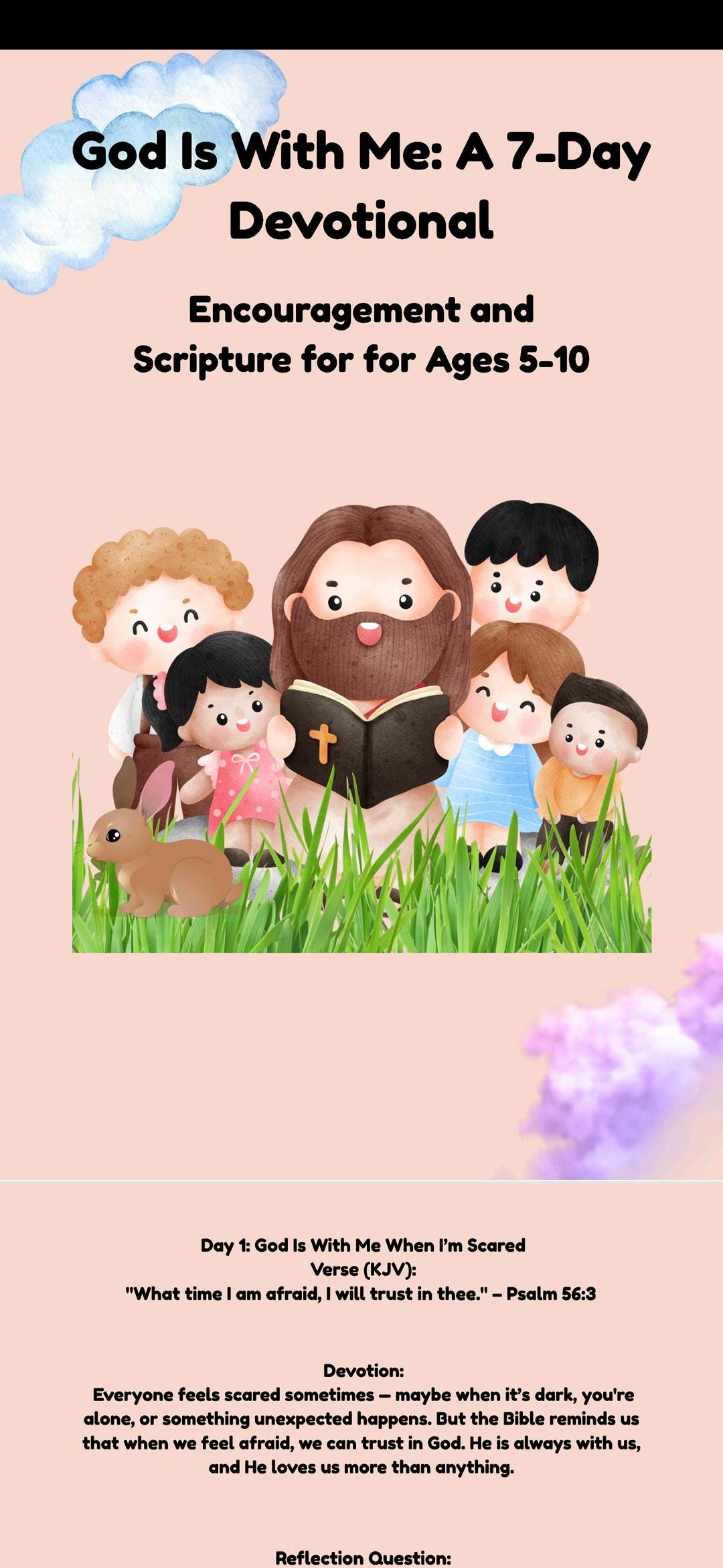 God is With Me Devotional for Kids | 7-day Printable Bible Journal ...