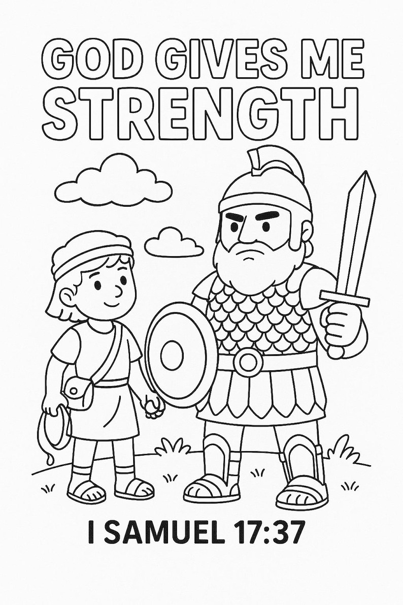 David and Goliath Sunday School Lesson | Printable Bible Lesson for ...