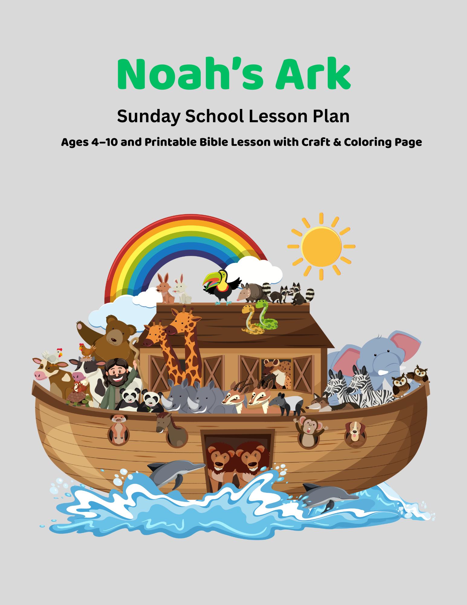Printable Noah’s Ark Lesson for Kids | Bible Story, Craft & Coloring ...