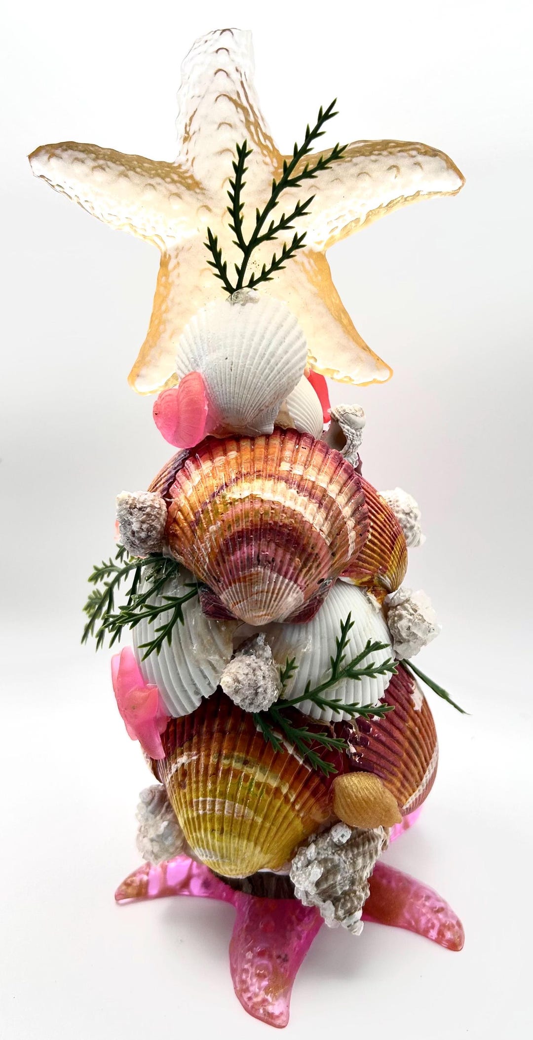 Seashell Christmas Tree: Handpainted Coastal Decor, Honeymoon Island ...
