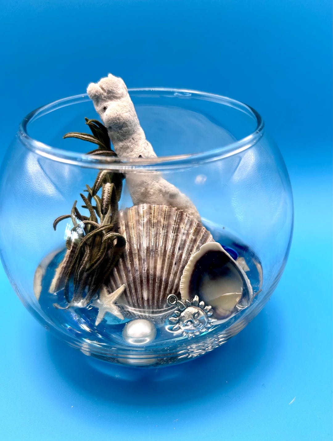 Sea Witch Protection Charm Bowl: Honeymoon Island Shells, Evil Eye ...
