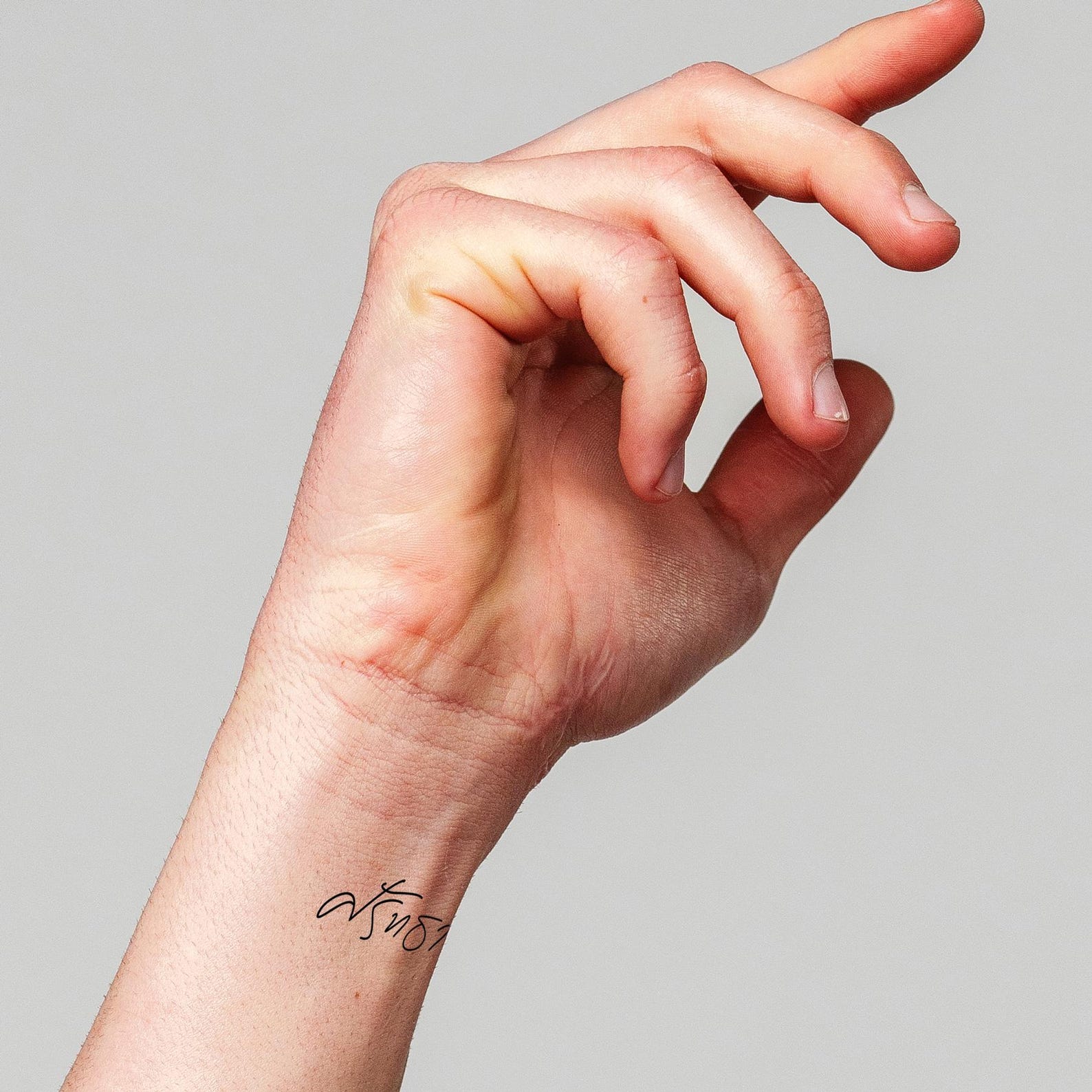 Thai Script Tattoo - This Too Shall Pass | Handwritten Text Tattoo ...