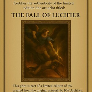 The Fall of Lucifer – Limited Edition Religious Oil Painting Canvas ...