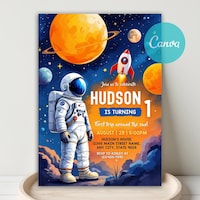 DIY Space Galaxy Party Invitation - Etsy