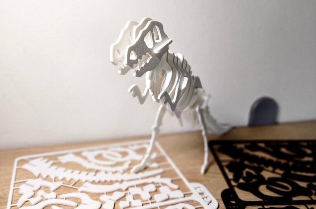3D Printed T-rex Skeleton Kit: Dinosaur Model, Stocking Filler ...